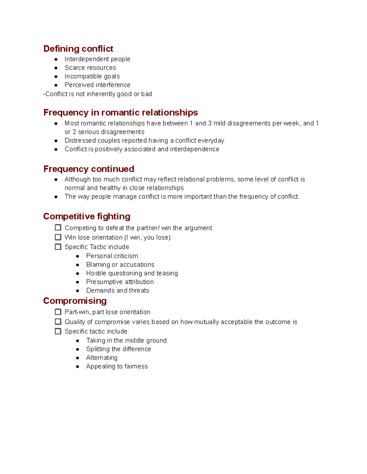 Conflict notes - you can ignore im checking something - Defining ...