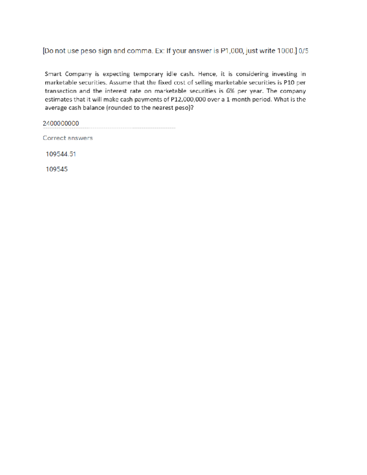 Final SA2 - Answer - BSBA Finman - Studocu