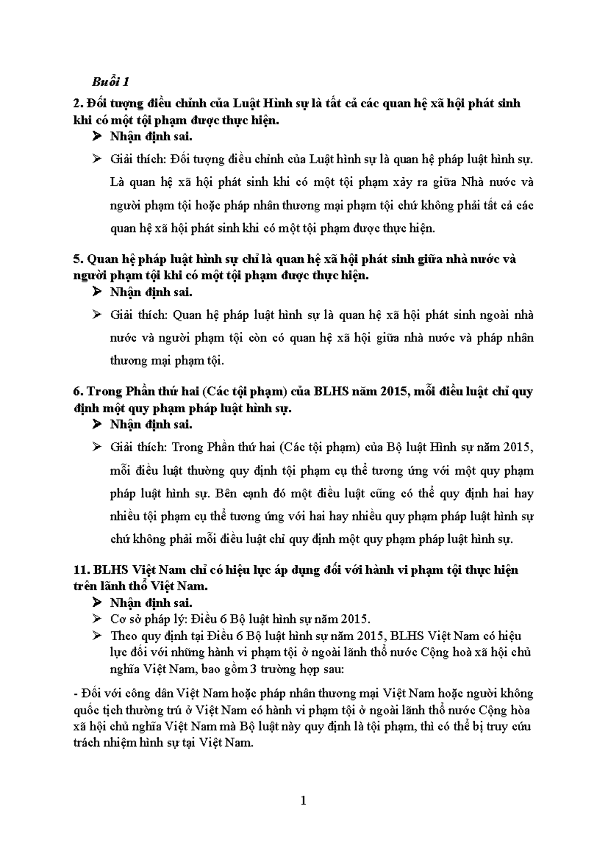 Tổng hợp buổi thảo luận - Qwwrr - Buổi 1 Đối tượng điều chỉnh của Luật ...