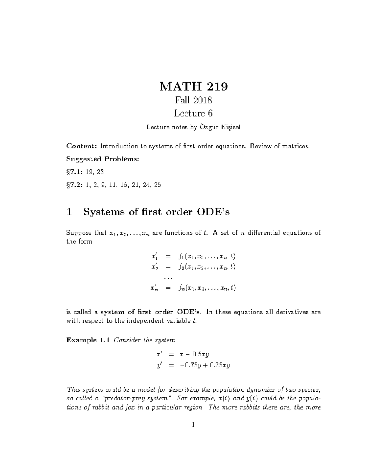 tem20034 lecture notes - MATH 219 Fall 2018 Lecture 6 Lecture notes ...