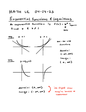 LE Notes (Weeks 1-3) - MATH 10A 04 03 23 LEI A function f is a rule ...