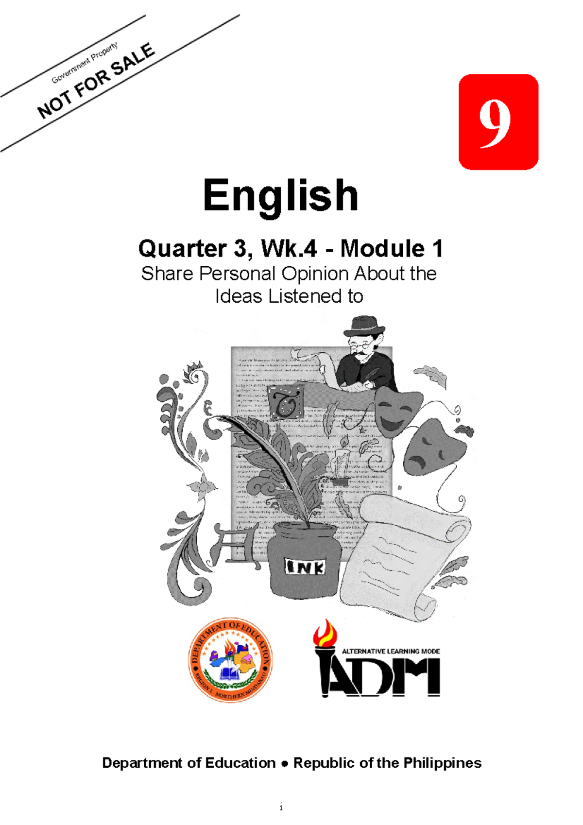 English 9 q3 mod1 wk4 Share-Personal-Opinion-About-the-Ideas-Listened-to v2 - English Quarter 3 ...