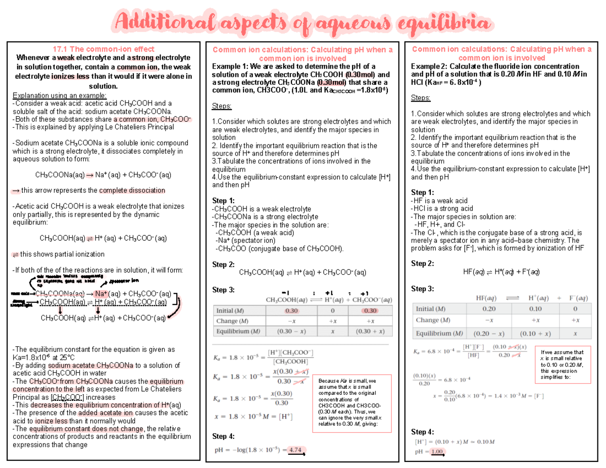 Additional aspects of aqueous solutions - Additional aspects of aqueous ...