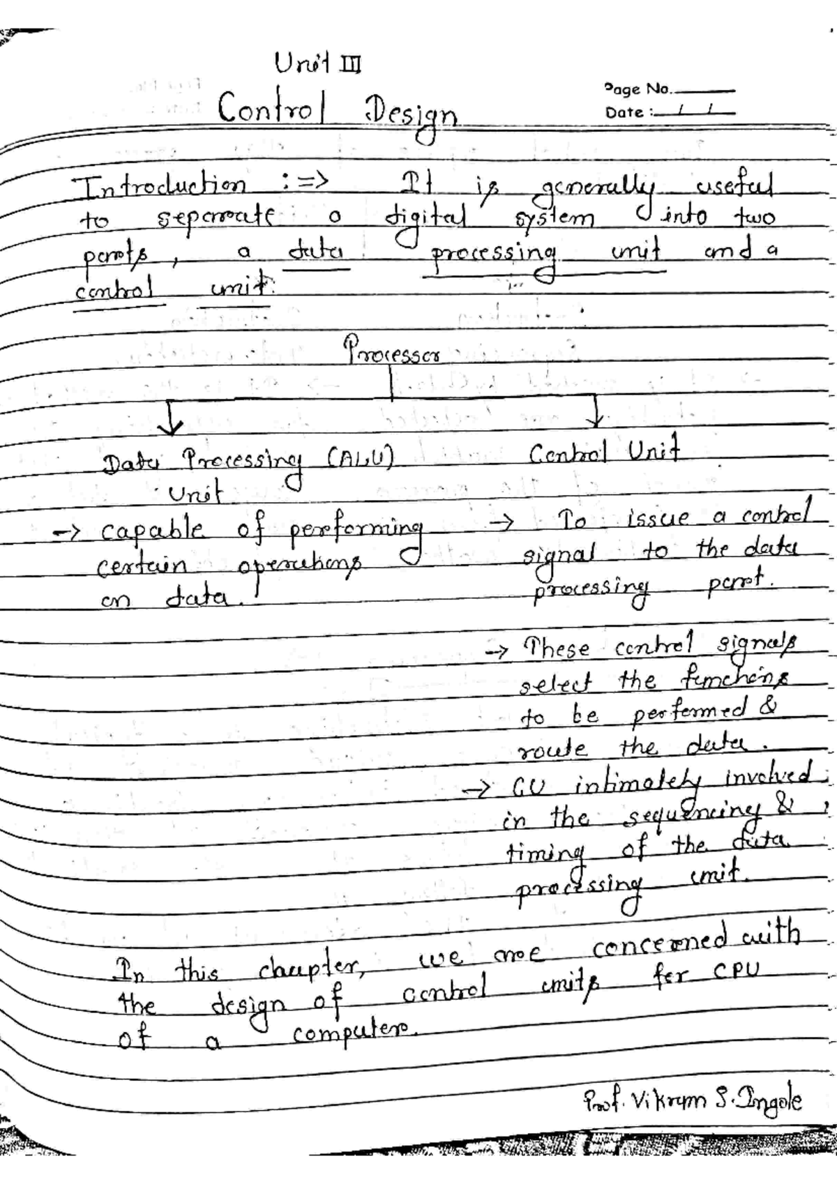 Unit 3 Control Unit - Computer science and engineering - Studocu Unit 3 Control Unit - Computer science and engineering - Studocu