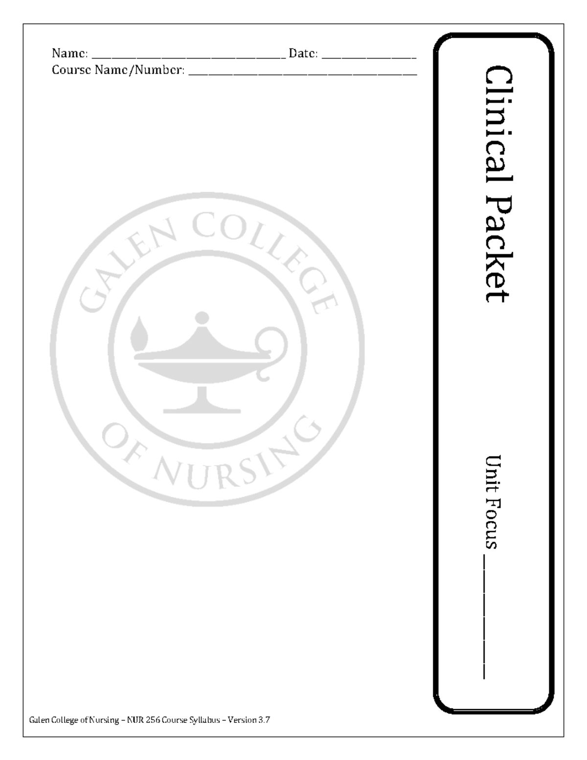 Mental Health Clinical Template - Name ...