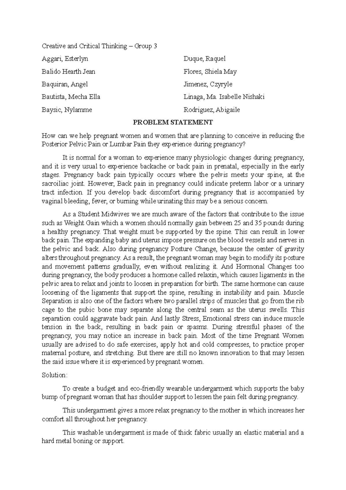 Creative and Critical Thinking SOP - Isabelle Nishaki Rodriguez ...