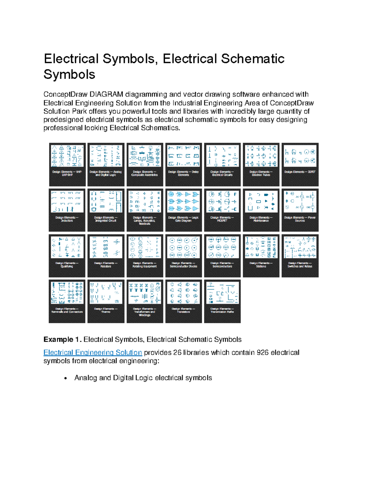 Electrical Symbols - Example 1. Electrical Symbols, Electrical ...