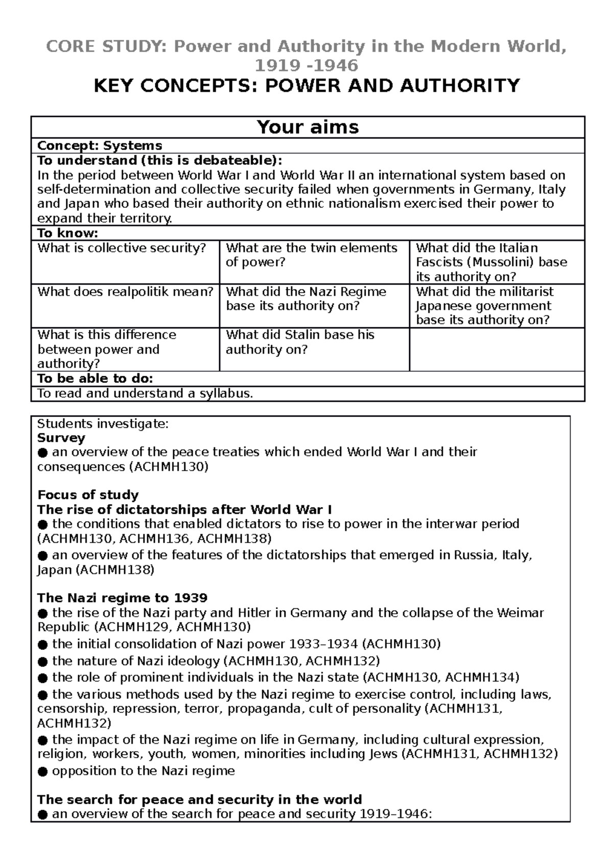 1.1.1 Power and Authority An overview of the topic - CORE STUDY: Power ...