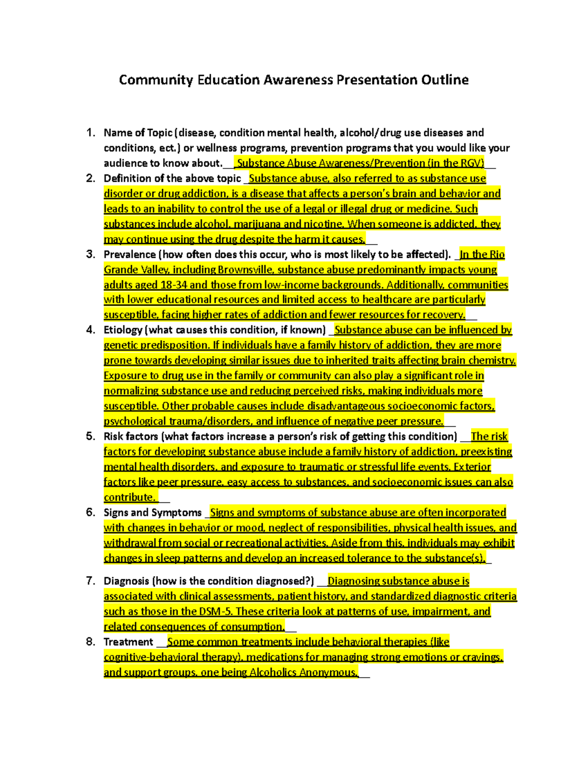 Community Education Awareness Project - Community Education Awareness ...