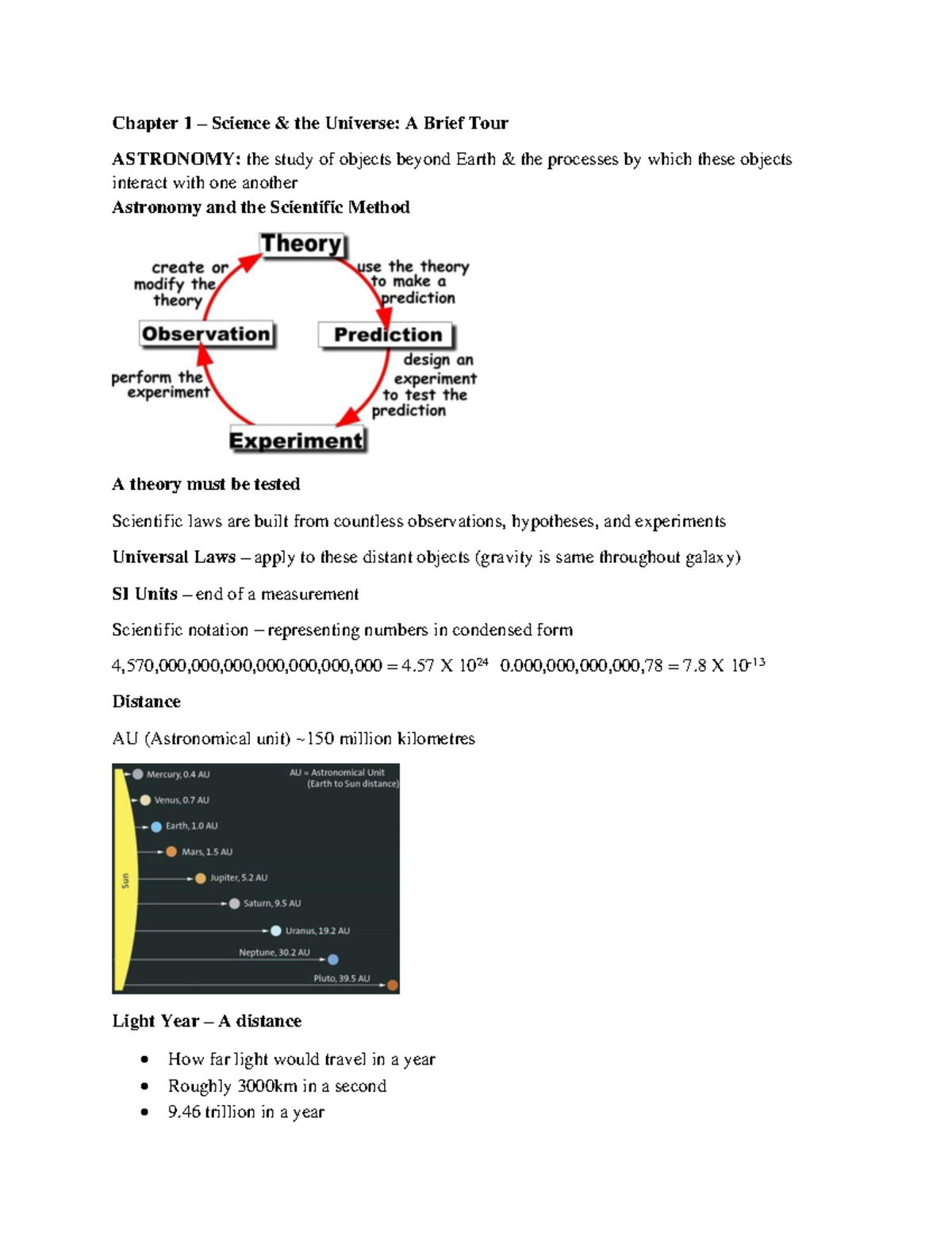 PHYS 1000 - Class Notes - includes info from videos - Chapter 1 ...