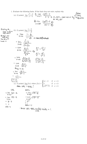 Calc 1 Chap 1, 2 Condensed Notes - Factoring FactoringBinomials 6 12 61 ...