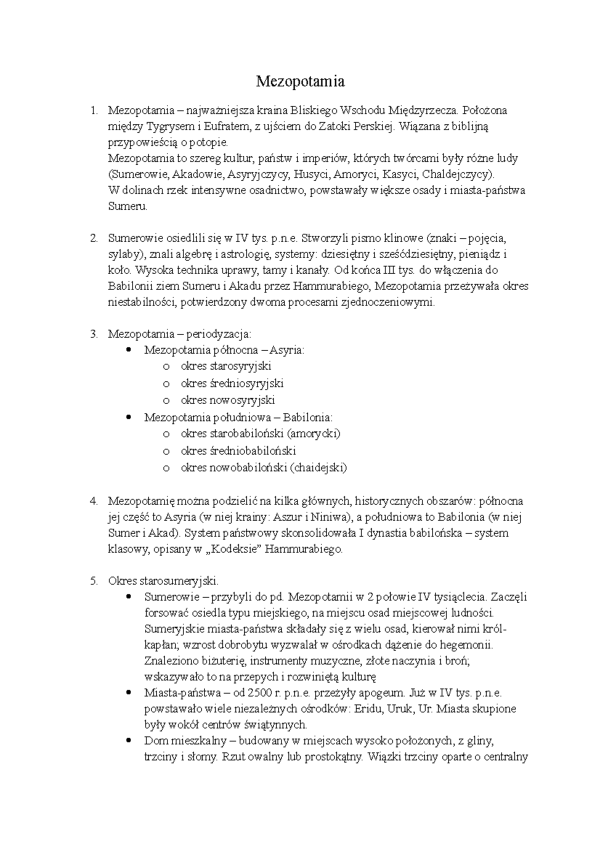 Mezopotamia - Mezopotamia Mezopotamia – najważniejsza kraina Bliskiego ...