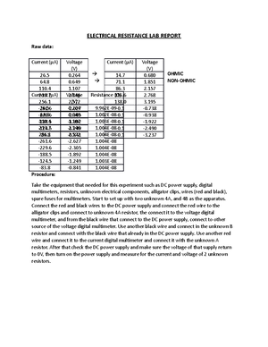 Lab10report - Electricity lab report - LAB REPORT (RC CIRCUIT ...