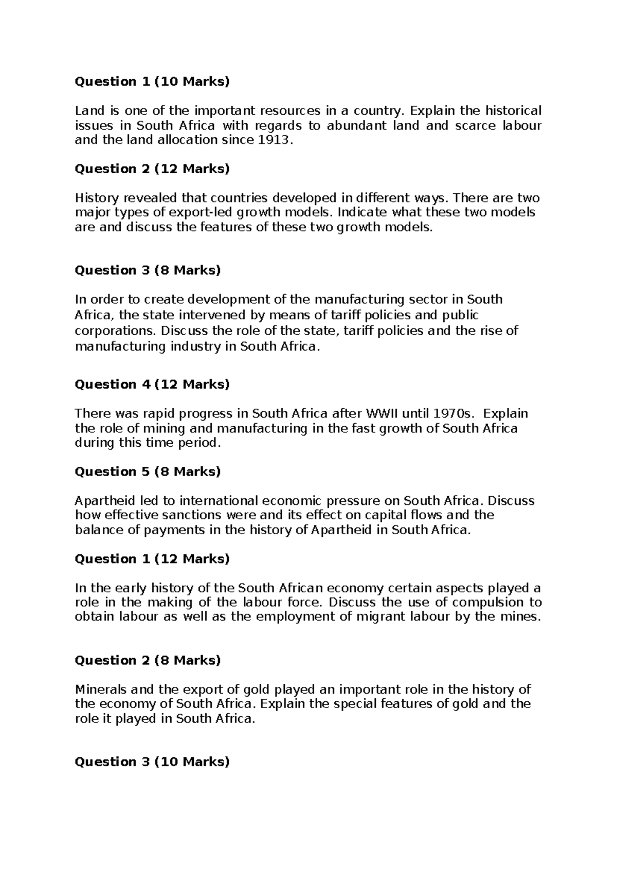 Previous exam papers - It easy and quick for a learner to understand ...