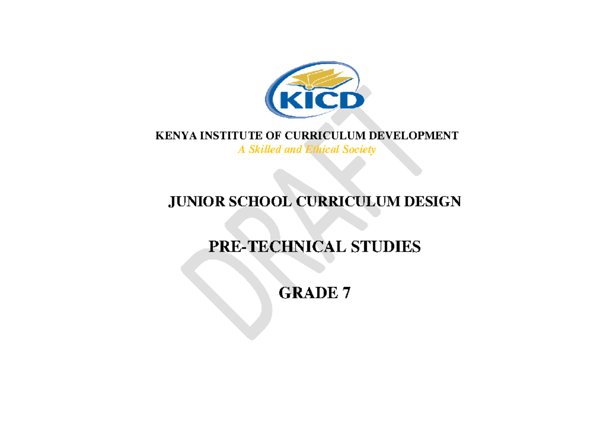 Grade.7 - KENYA INSTITUTE OF CURRICULUM DEVELOPMENT A Skilled and ...