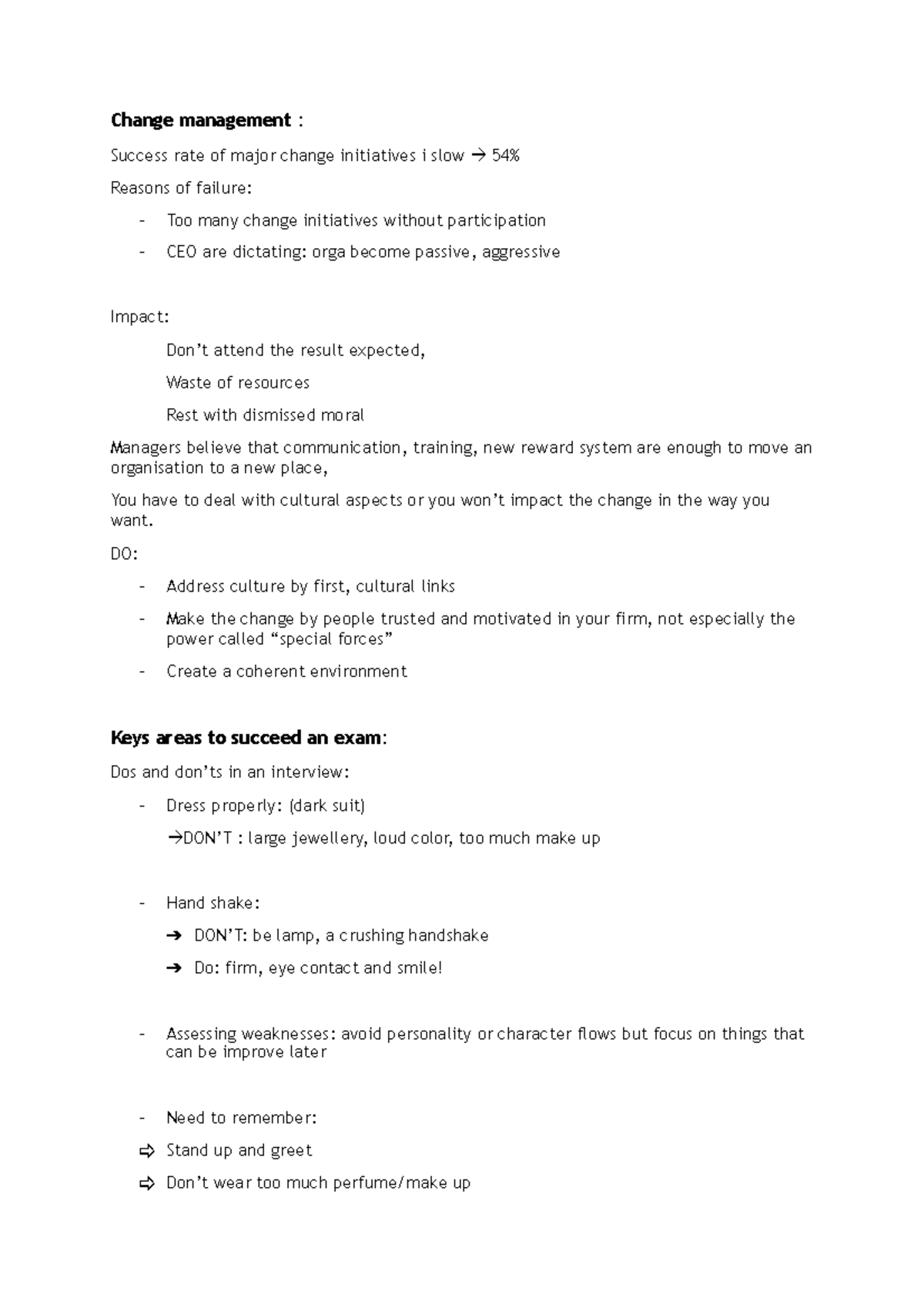 Change management - Notes de cours Toute la matière - Change management ...