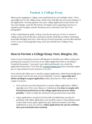 College essay format 07 - College Essay Format What is an Essay Format ...