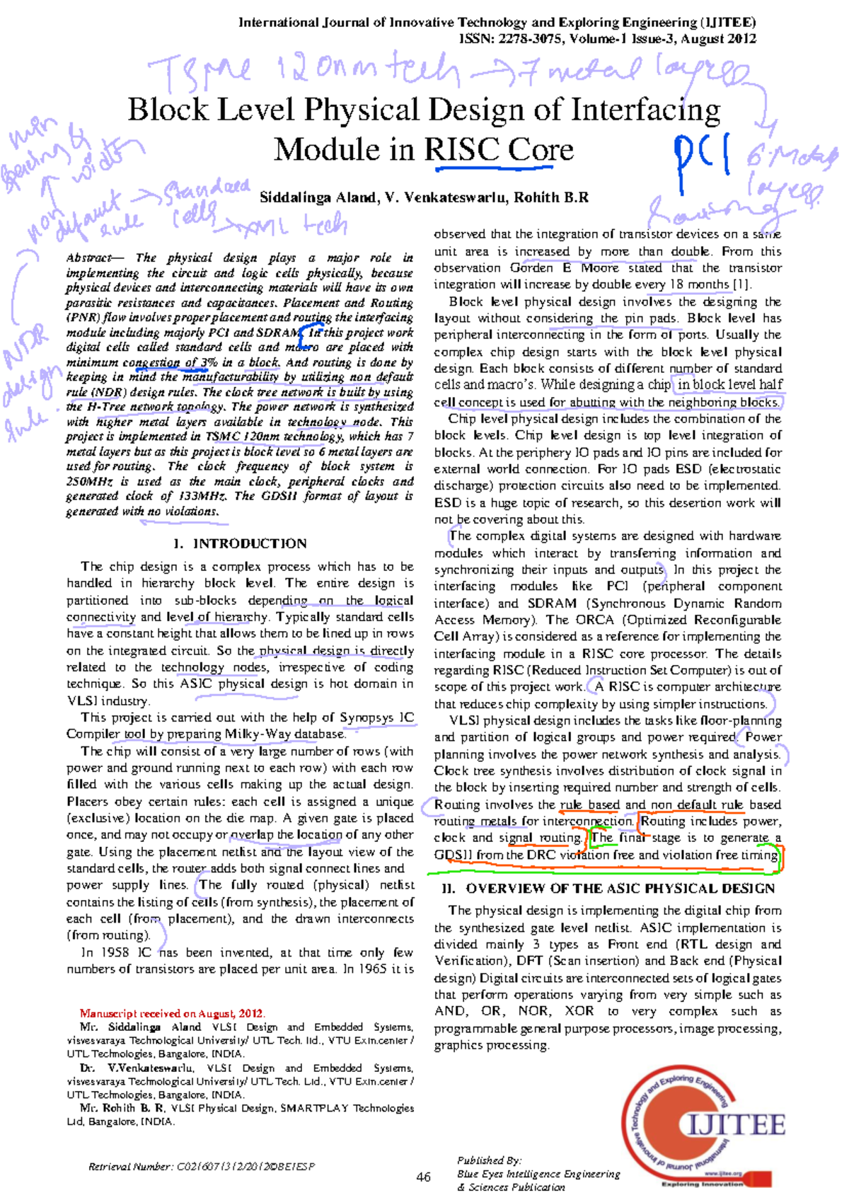 Experience notes - Research paper summary - International Journal of ...