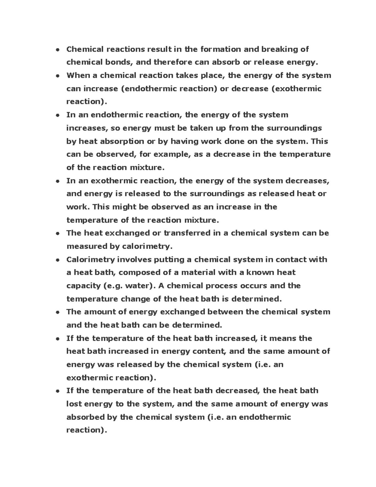 Unit 6 Endothermic and exothermic processes - Chemical reactions result ...