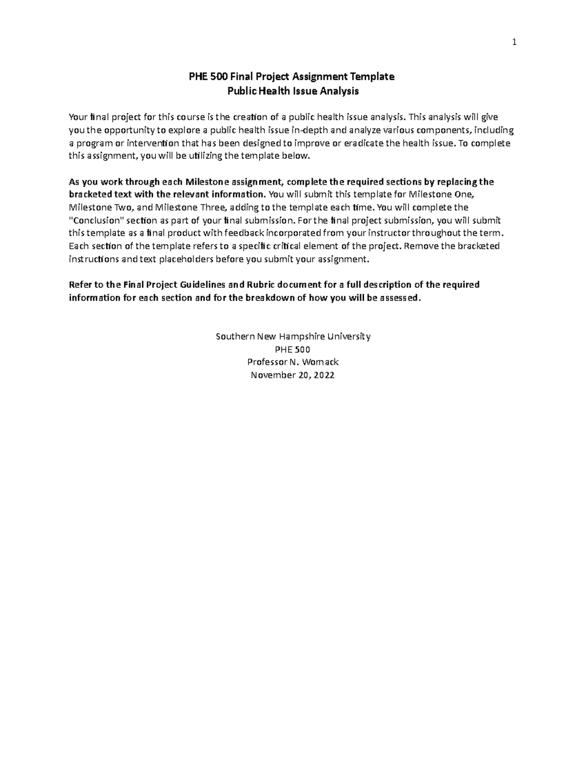 PHE-500- Milestone 3 - PHE 500 Final Project Assignment Template Public ...