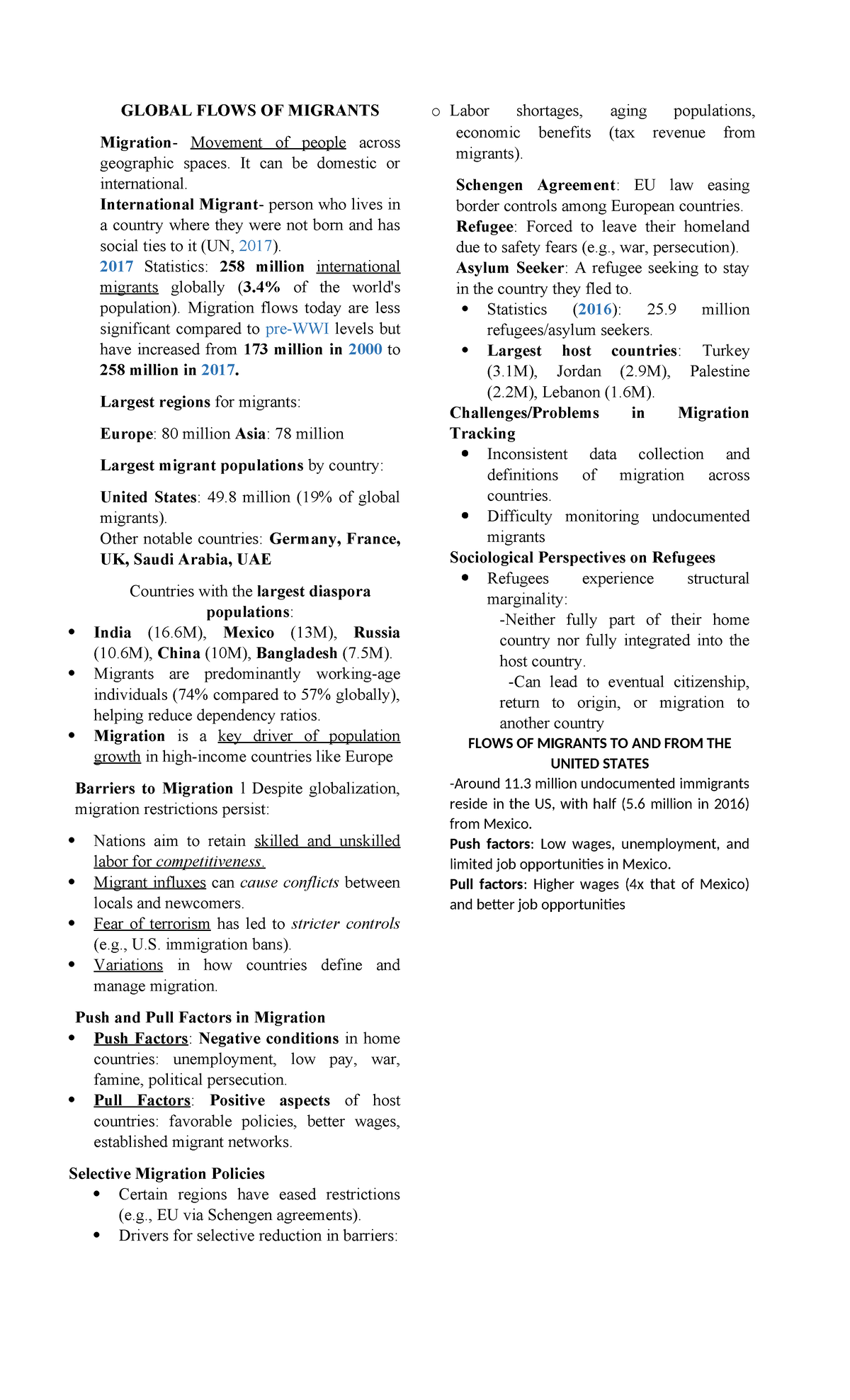 Sosci lesson chap 8-10 - social sciences notes - GLOBAL FLOWS OF ...