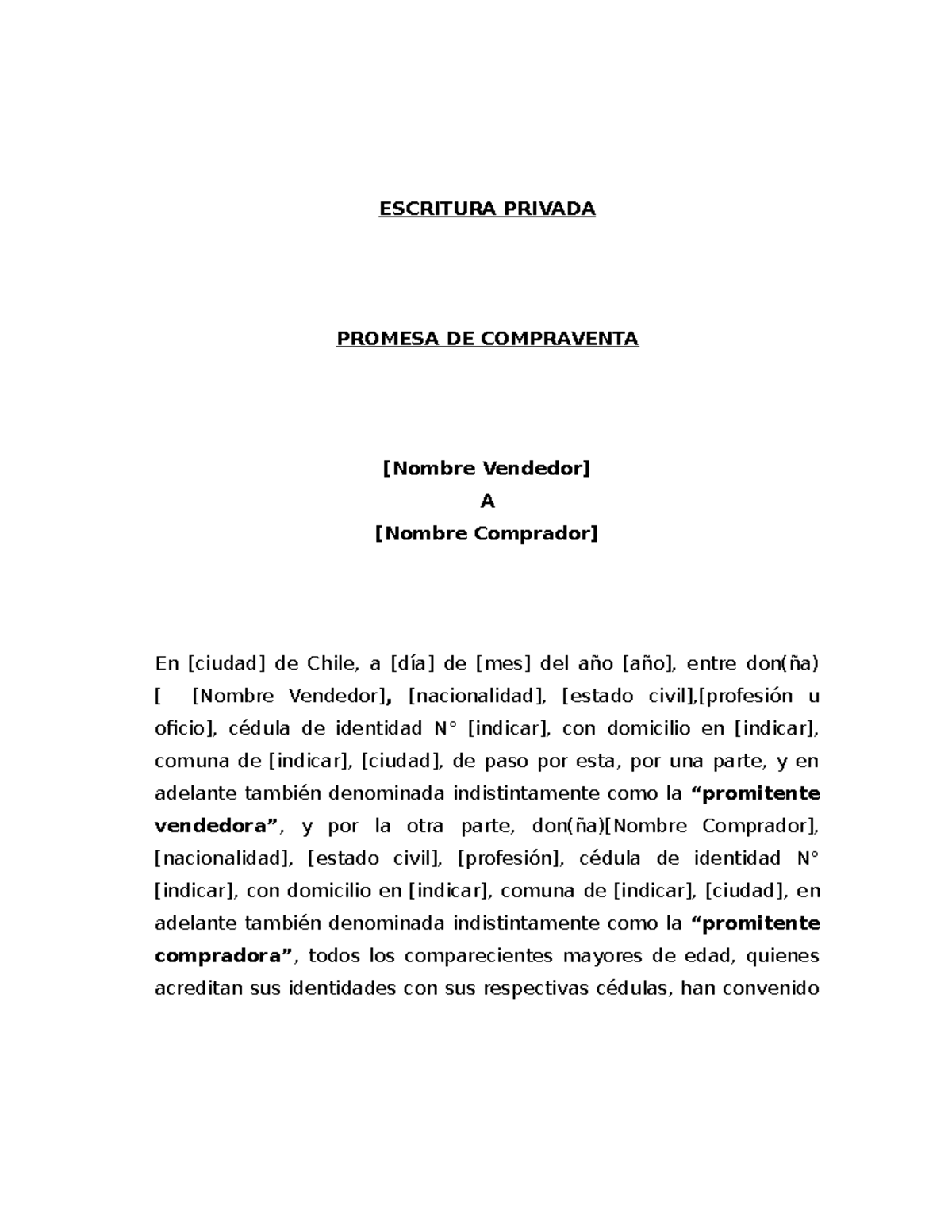 Promesa-de-Compraventa-Inmueble-Modelo-1 091853 - ESCRITURA PRIVADA ...