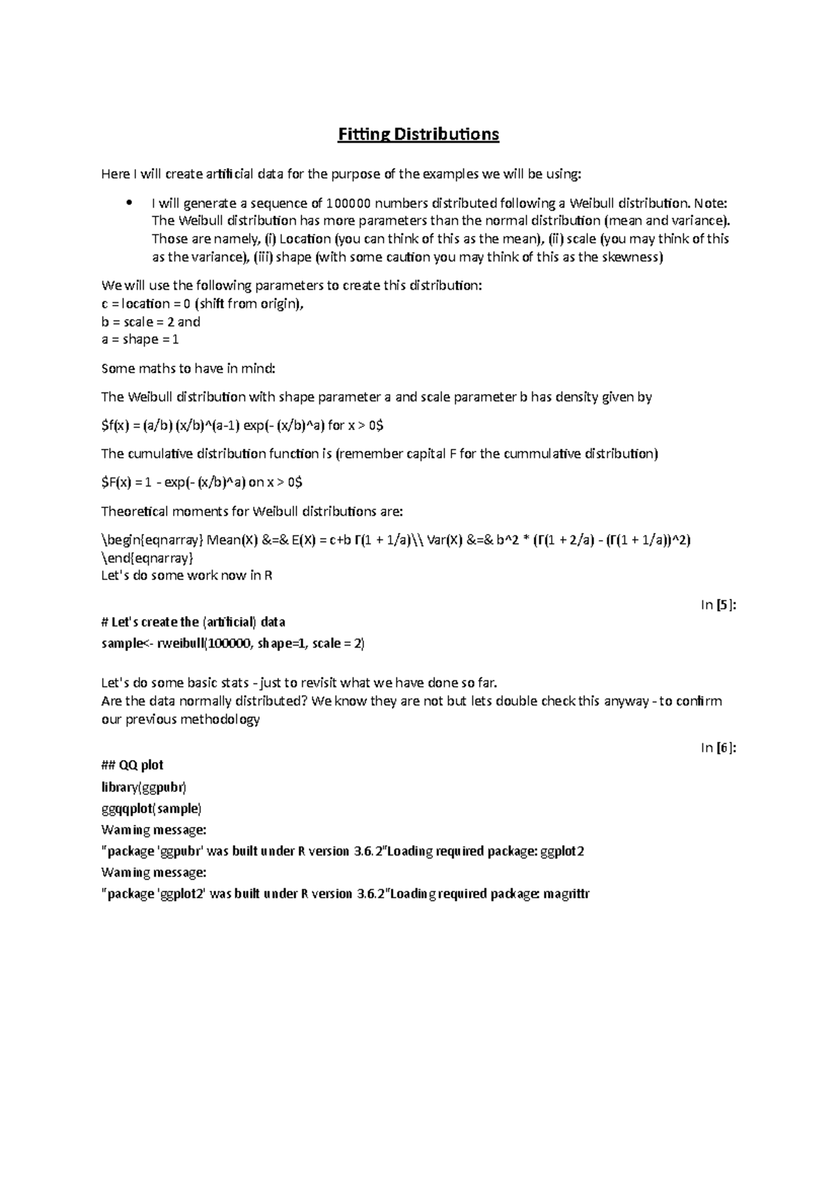 Fitting Distributions - Fitting Distributions Here I will create ...