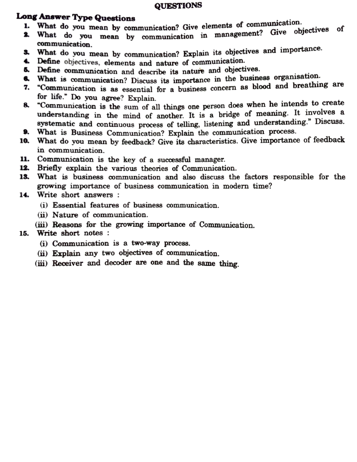 Communication questions - QUESTIONS Long Answer Type Questions 2 What ...