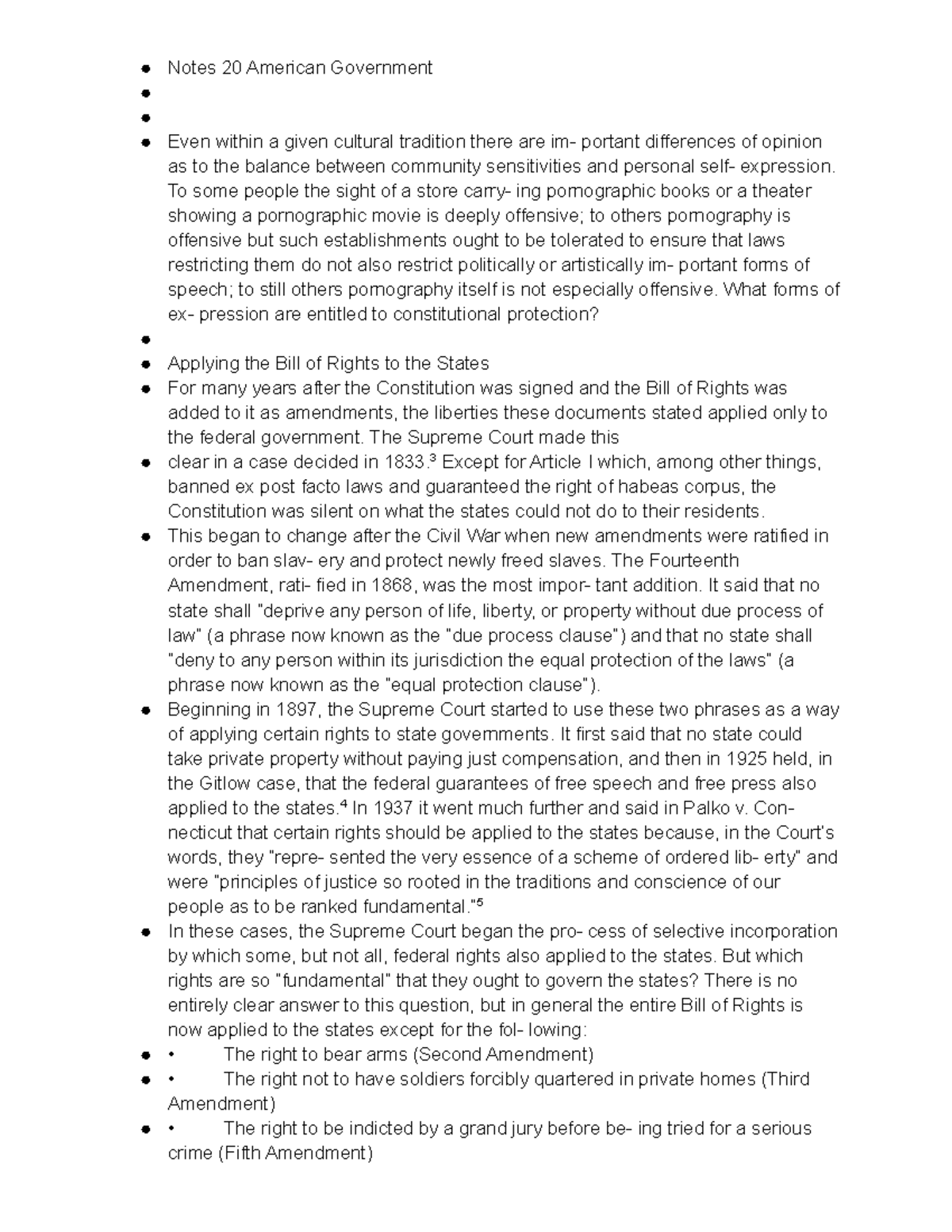 Notes 20 American Government - Notes 20 American Government Even within ...