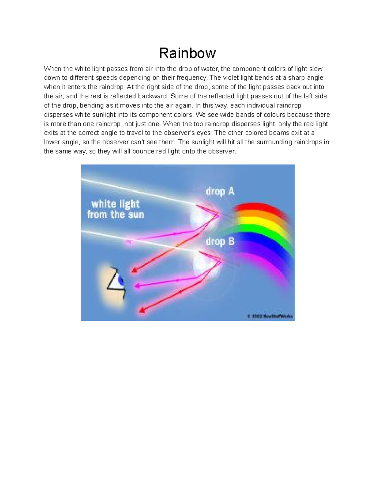 Untitled document - Rainbows and they interact with your eyes - Rainbow ...