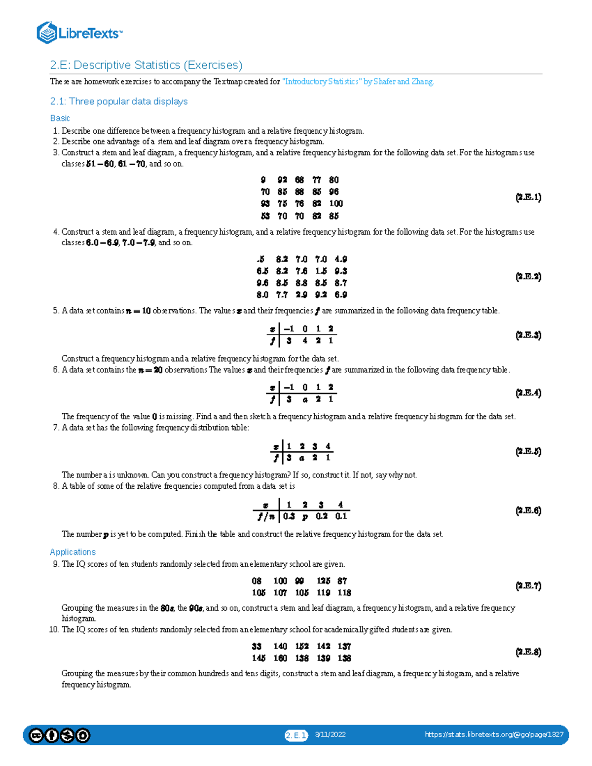 2 descriptive statistics math - 2: Descriptive Statistics (Exercises ...