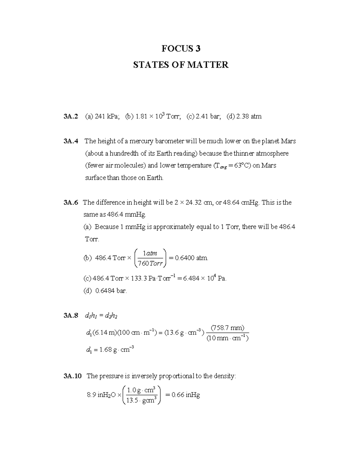 Chem Principles 7e ISM Focus 03 Even Final - FOCUS 3 STATES OF MATTER ...