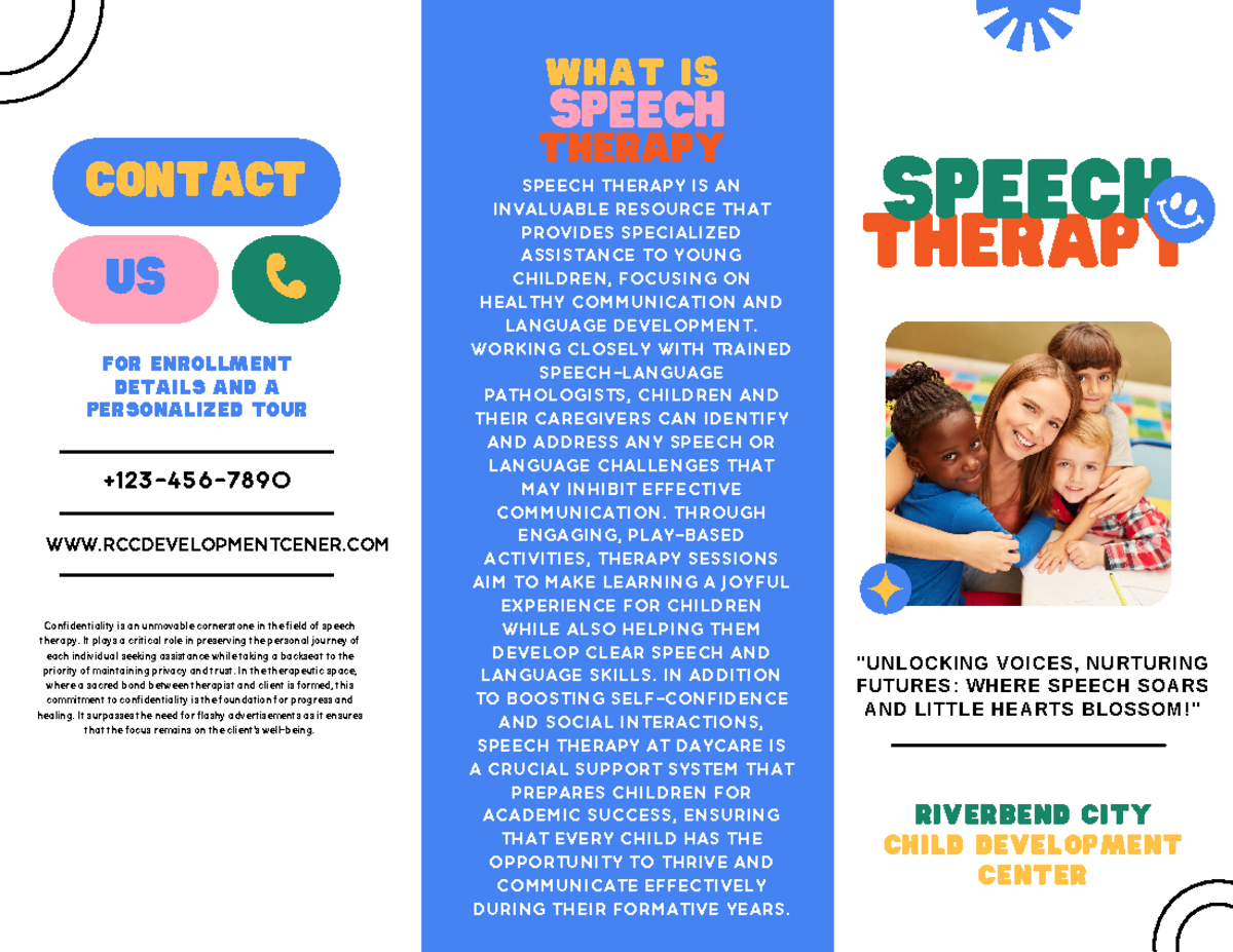 Riverbend City Child Development Center Brochure - THERAPY SPEECH ...