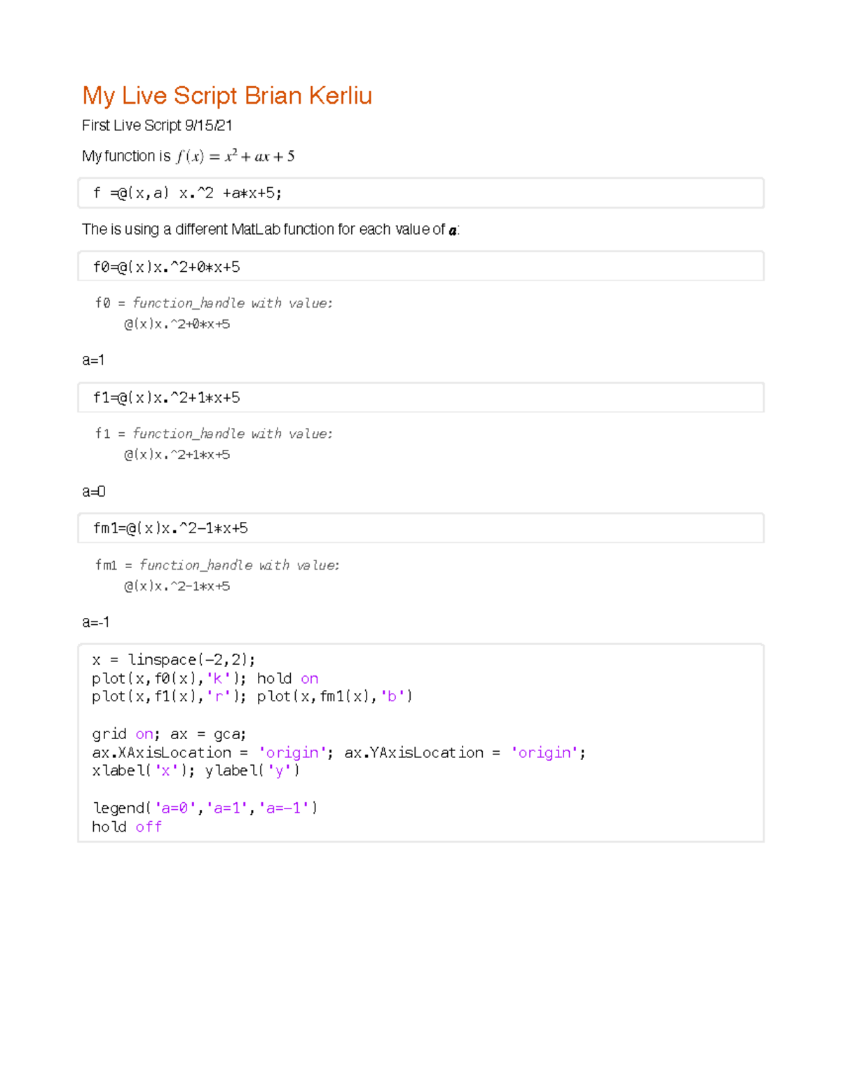 First Live Script Answers and Graphs - My Live Script Brian Kerliu ...
