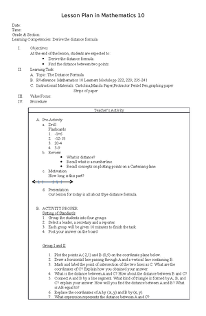 Lesson PLAN in Geometric Sequence - Republic of the Philippines ...