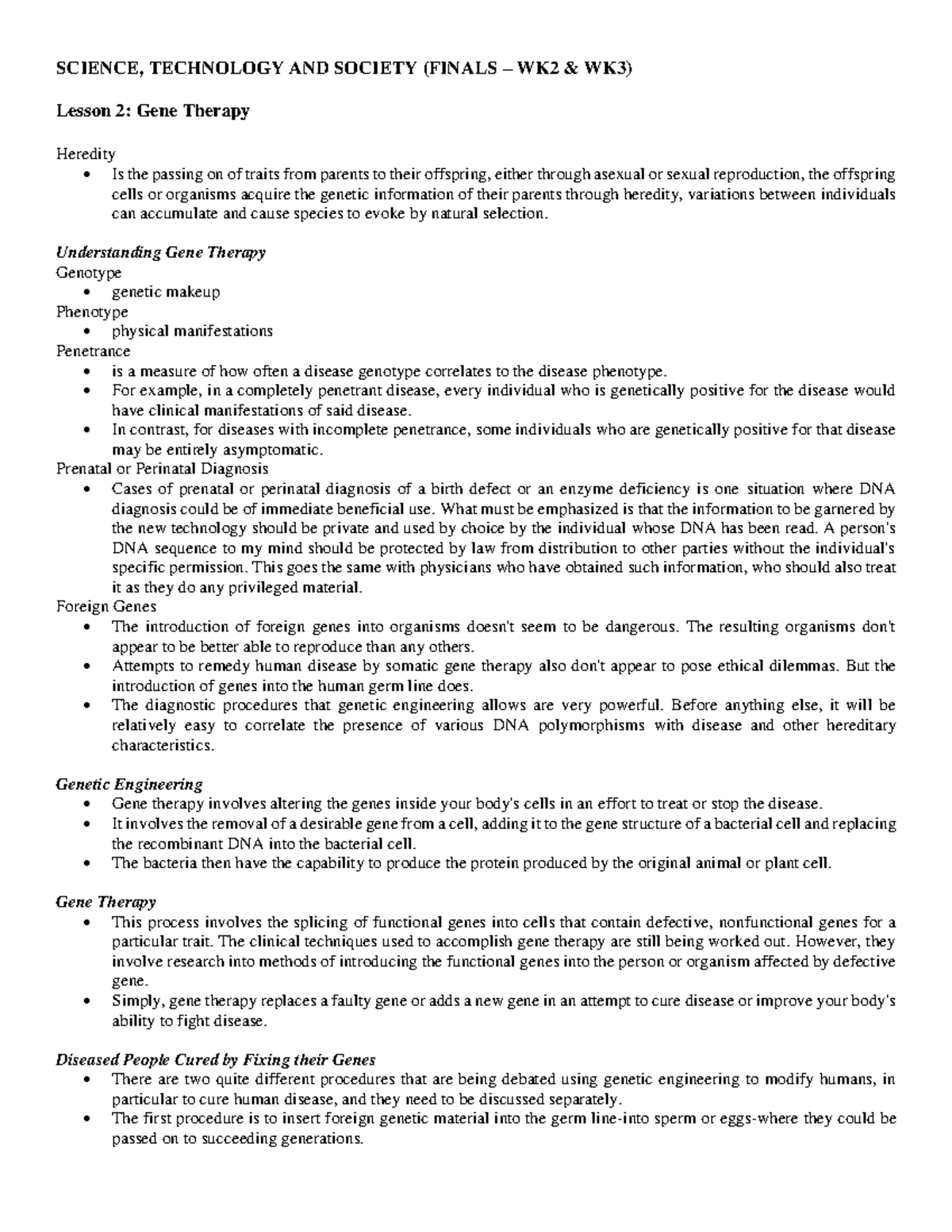 STS-WK23- Finals - Science - Science is a systematized body of ...