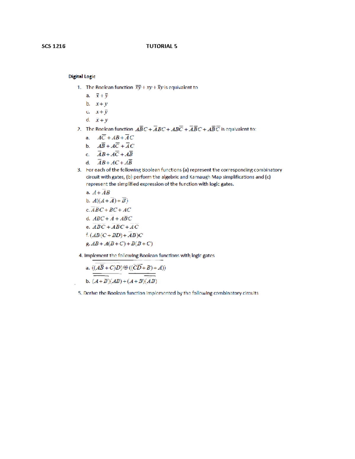 SCS 1216 Tutorial 5 - SLIDES - Architecture - SCS 1216 TUTORIAL - Studocu