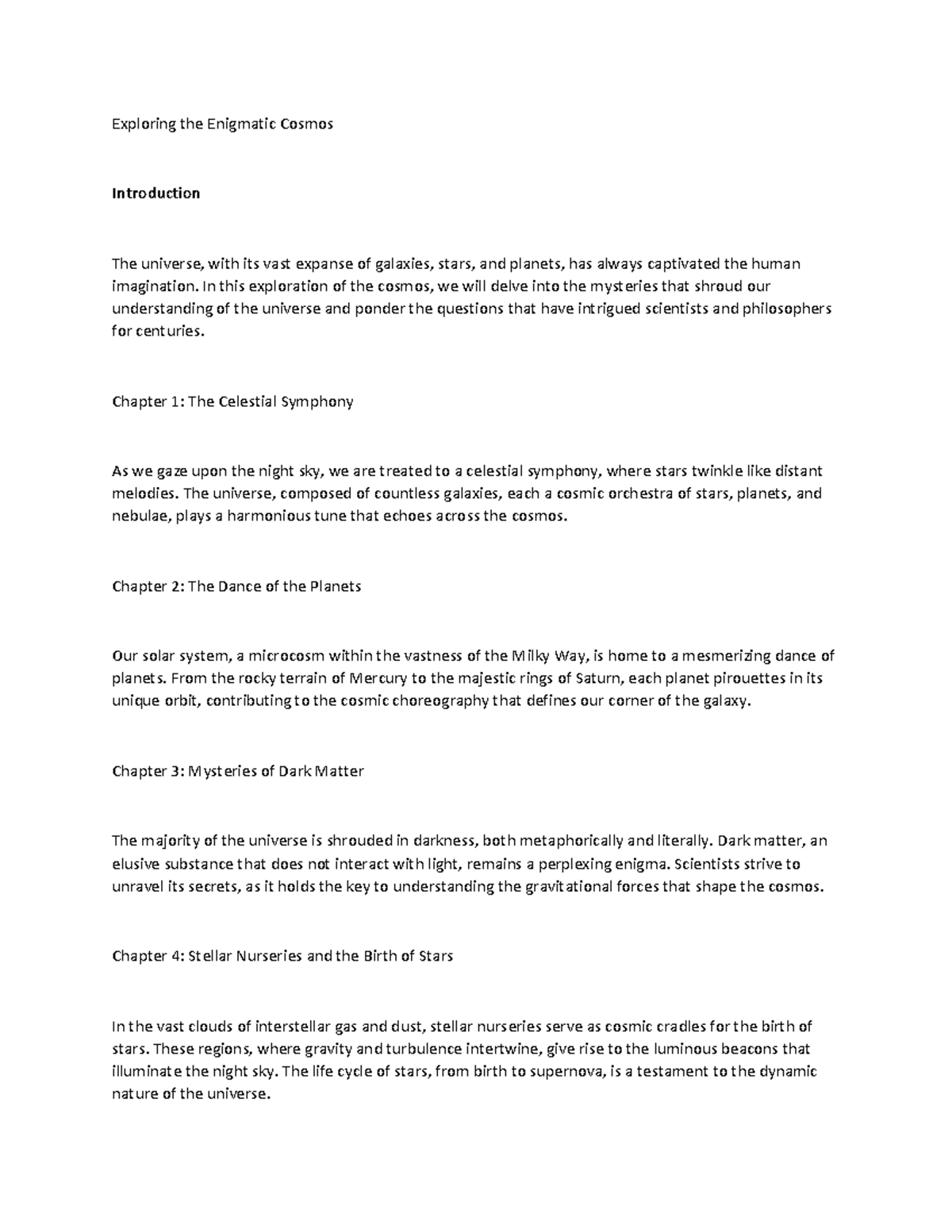 Exploring the Enigmatic Cosmos - Exploring the Enigmatic Cosmos ...