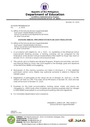 Workplace Application Plan WAP - (Enclosure No. 7 to DepEd Memorandum ...