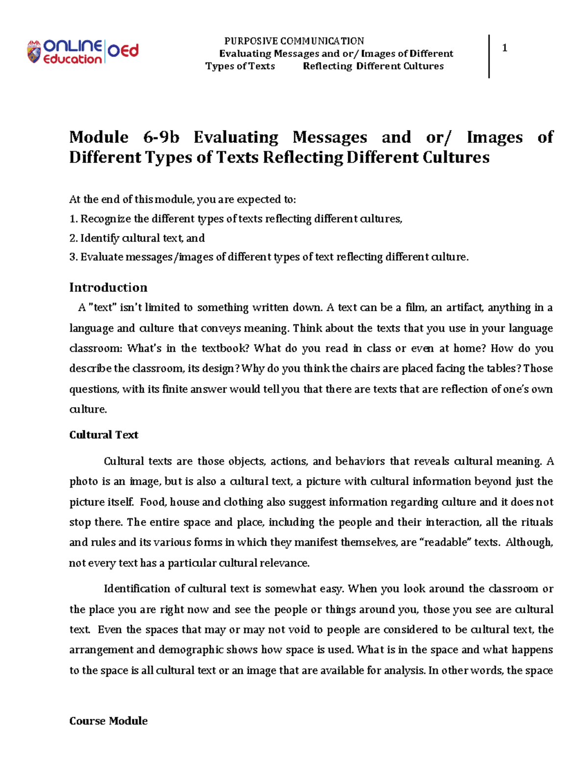 Scribd - Evaluating Texts - PURPOSIVE COMMUNICATION Evaluating Messages and or/ Images of ...