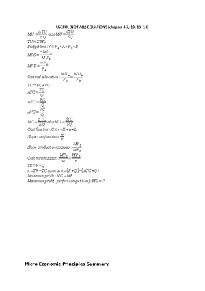 Macroeconomic Principles and Mathematics for Economics - Notes ...