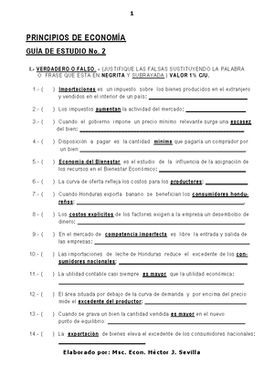 Material I-Parcial - Principios de economía - PRINCIPIOS DE ECONOMIA INTRODUCCI”N 1. - I M P O R ...