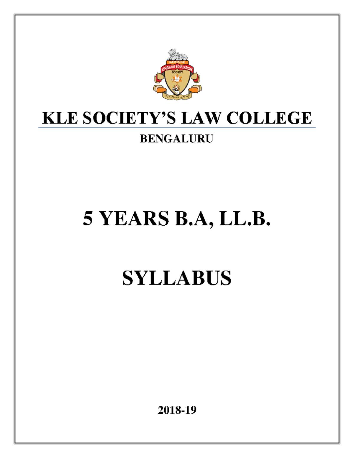 5 Yrs BA LLB Syllabus - Maybe, your stunning cover art has done it. Or a great title. Or a ...