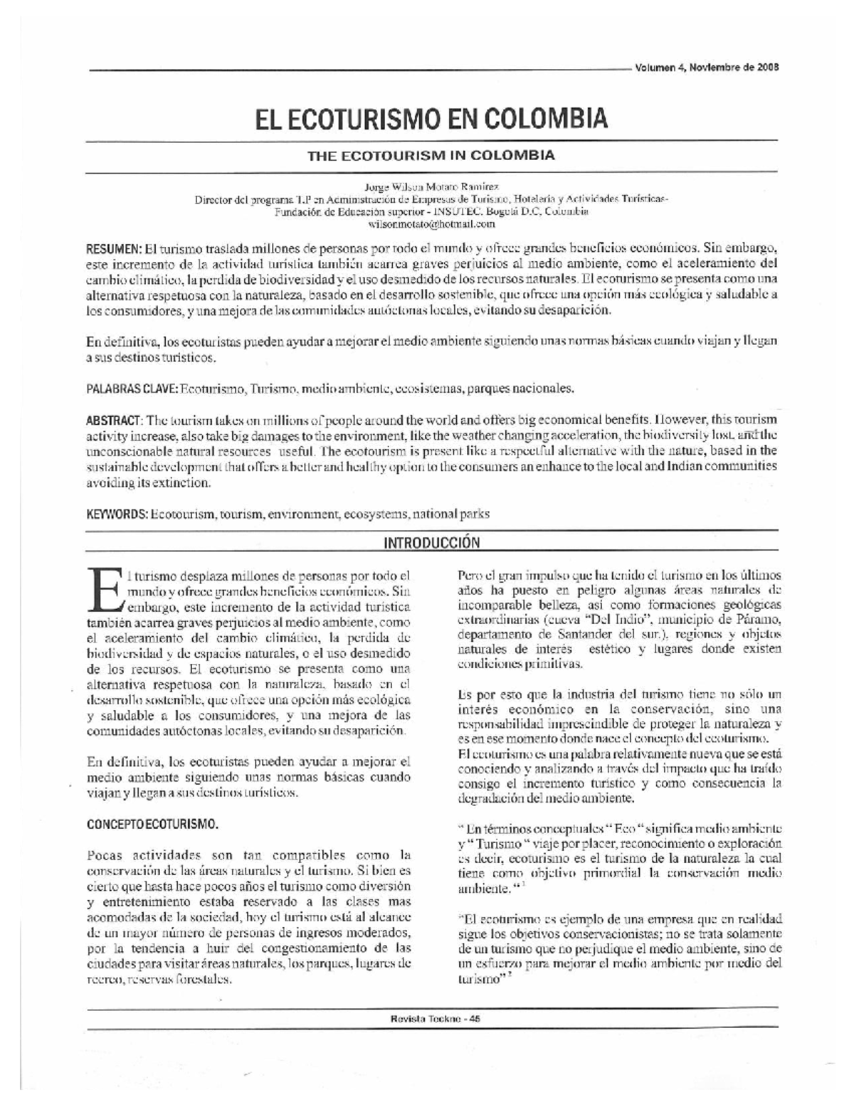 Ecoturismo en Colombia - Educacion Ambiental - Studocu