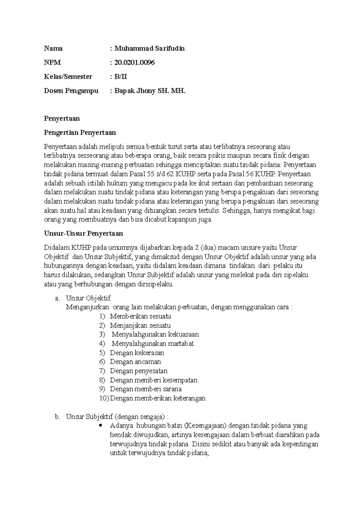 Tugas Resum Materi Penyertaan M Sarifudin - Nama : Muhammad Sarifudin ...