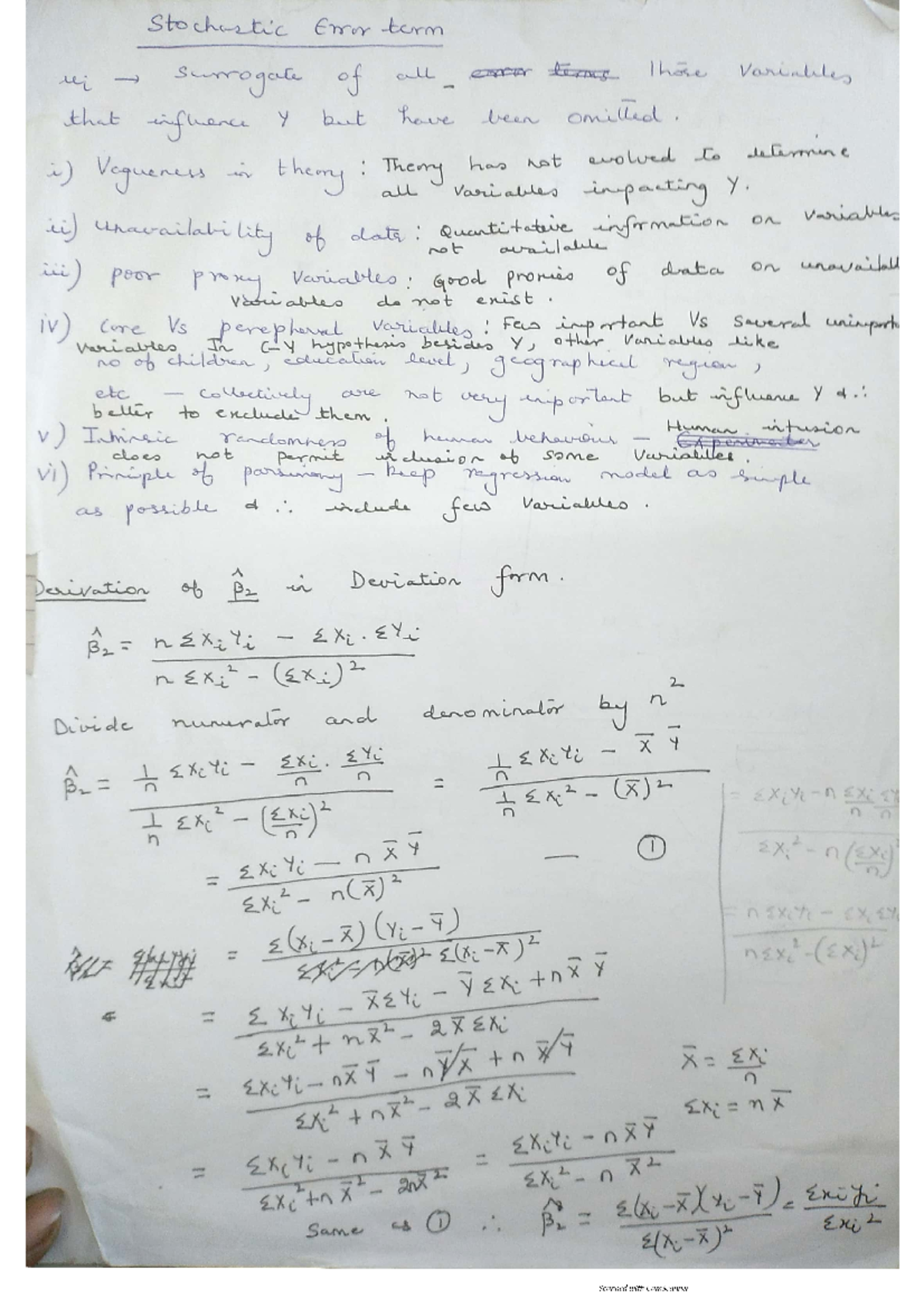 Intro stochastic error tern - Stochastic Error term us surrogate of all ...