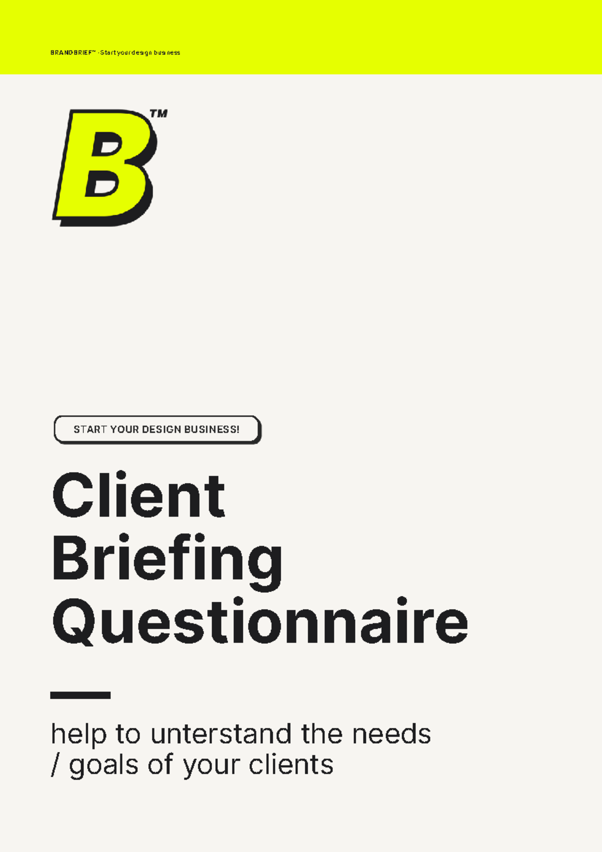 Brandbrief™ Client Design Brief Questionnaire 07-2023RH - Client ...