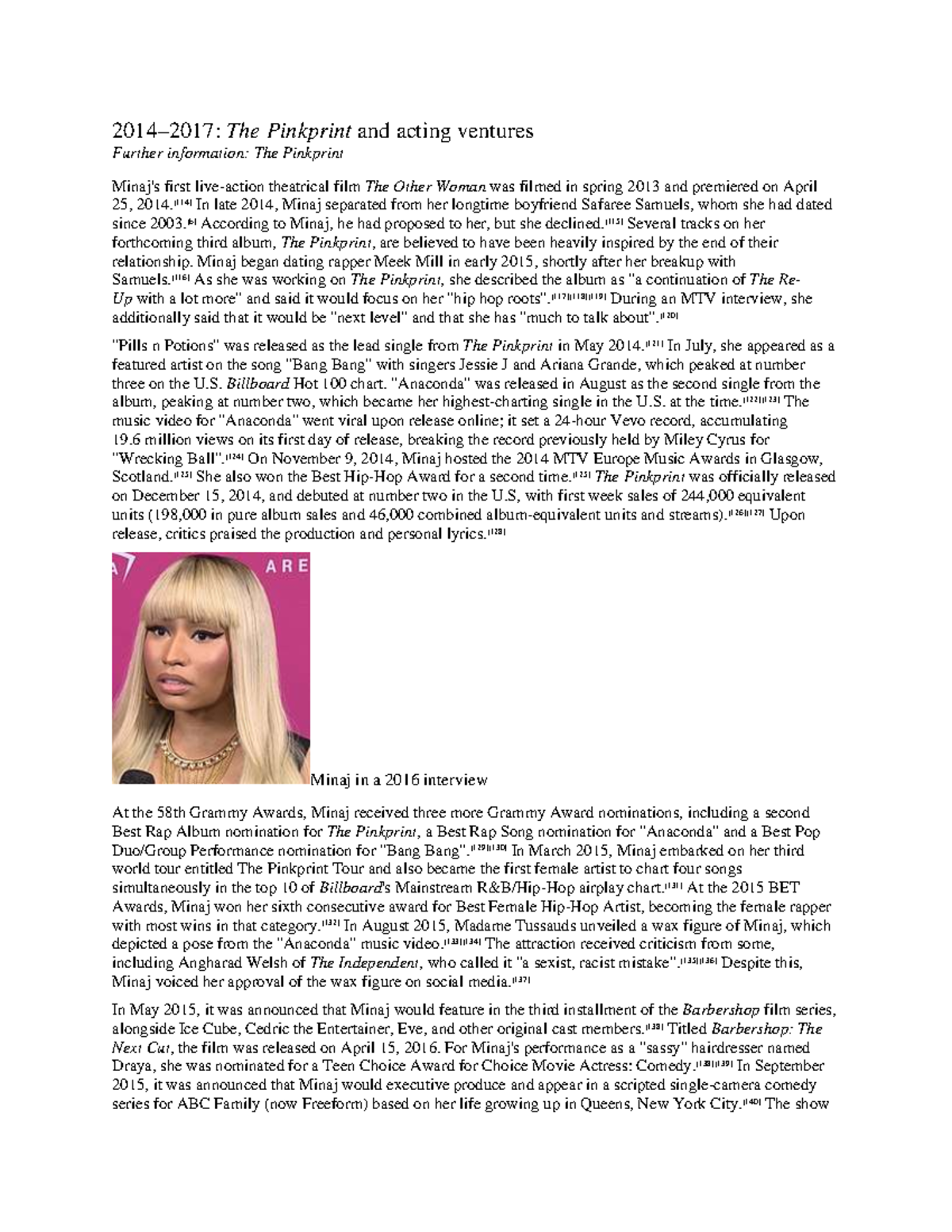 Pilakan Reyes Chugan - Biography - 2014 – 2017: The Pinkprint and ...