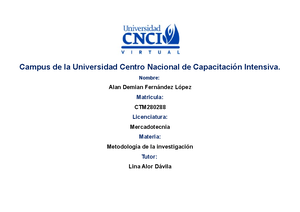 Proyecto Modular EMSD AL065548 Ecología - UNIVERSIDAD CNCI VIRTUAL CENTRO DE ENLACE CAMPUS ...