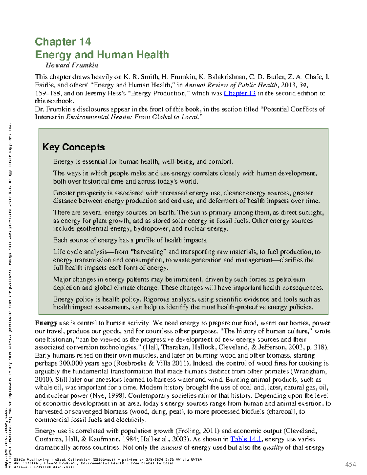Howard Frumkin 2016 Chapter 14Energy And Hum Environmental Health Fr ...